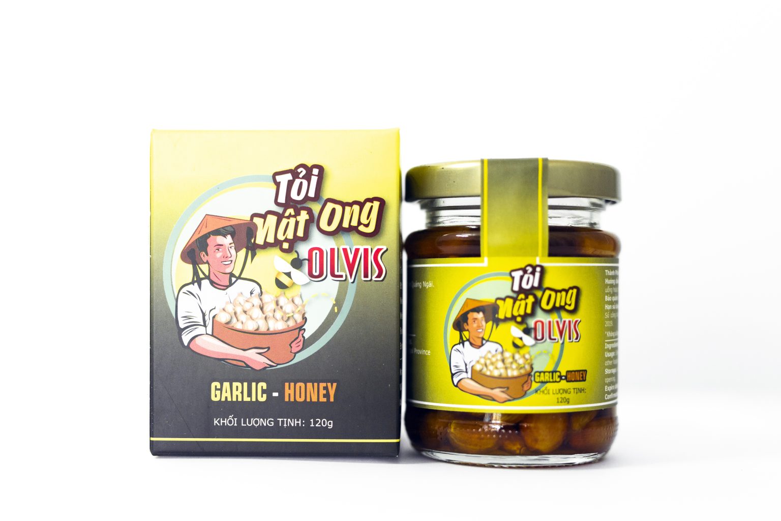 Tỏi Mật Ong OLVIS 120gr (tỏi Lý Sơn ngâm Mật Ong rừng Tràm) – Đặc sản ...