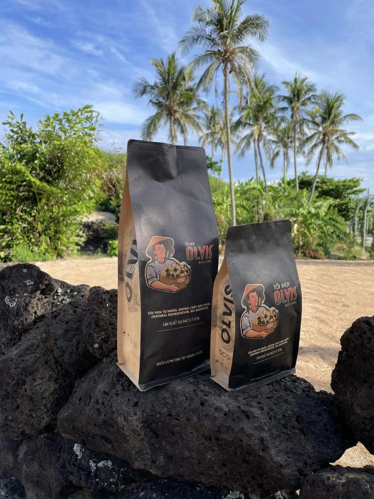 Tỏi đen Lý Sơn Olvis nhiều tép 500g – Đặc sản Lý Sơn chính gốc. - OLVIS